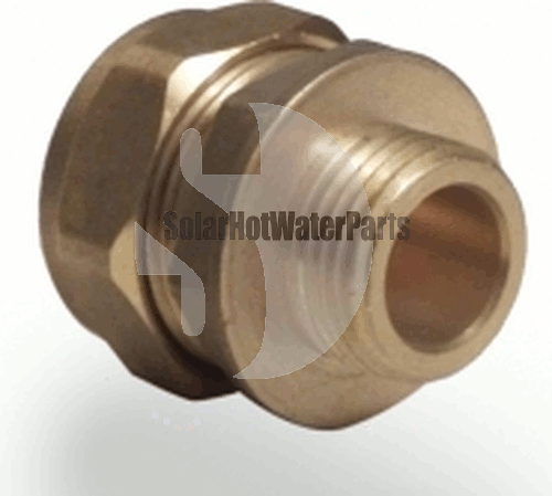 Brass Union DR 22mm Compression x 1/2" MI European Size Collector Conn ...